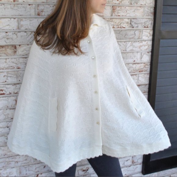 Dotty Mann | Jackets & Coats | Vintage Dotty Mann Sweater Cape | Poshmark